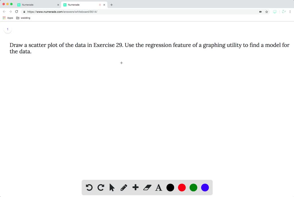 SOLVED:MODELING DATA Draw a scatter plot of the data in Exercise 29 . Use the regression feature ...