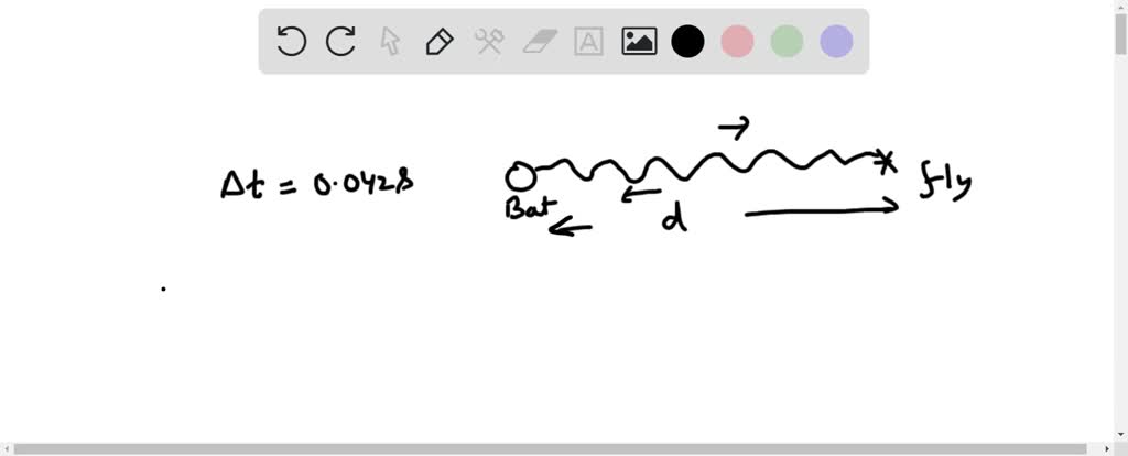 SOLVED:A bat receives a reflected sound wave from a fly. If the ...