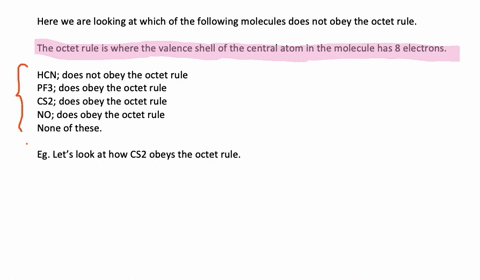SOLVED:Which of the following molecules does not obey the octet rule ...