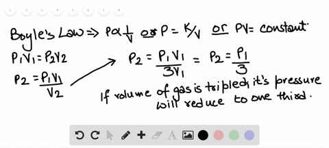 SOLVED:If the volume of a fixed amount of a gas is tripled at constant ...