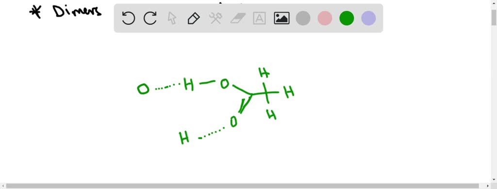 SOLVED:Under certain conditions, molecules of acetic acid, CH3 COOH ...
