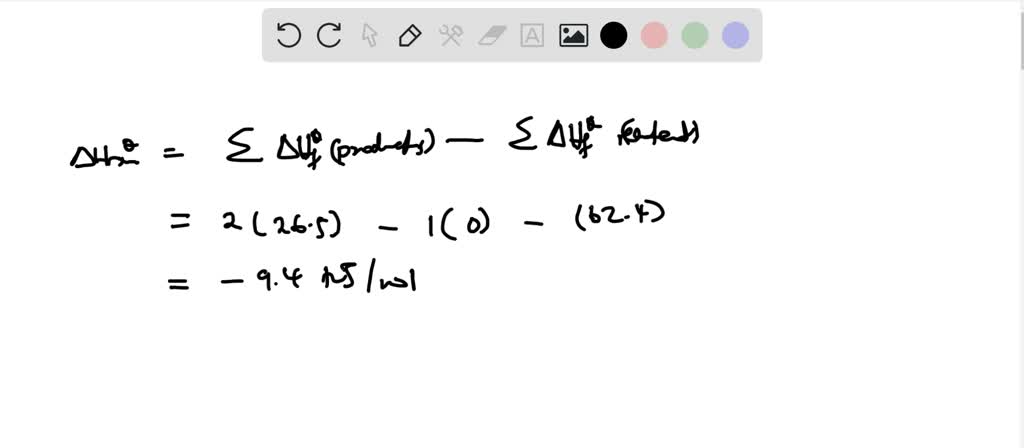 SOLVED:Use the data in Appendix D to calculate the value of ΔHrxn^∘ for ...