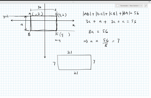 SOLVED:The rectangle shown here has sides parallel to the axes. It is ...