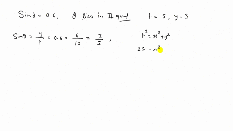 SOLVED:Find the exact values of the remaining trigonometric functions ...