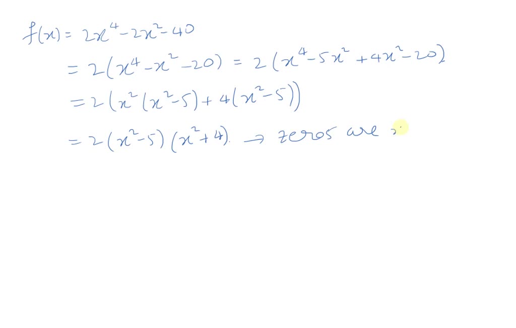 Solved A Find The Zeros Algebraically B Use A Graphing Utility To Graph The Function And
