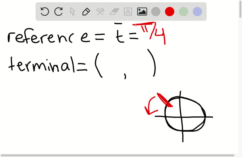 SOLVED:Find (a) the reference number for each value of t, and (b) the terminal point determined ...