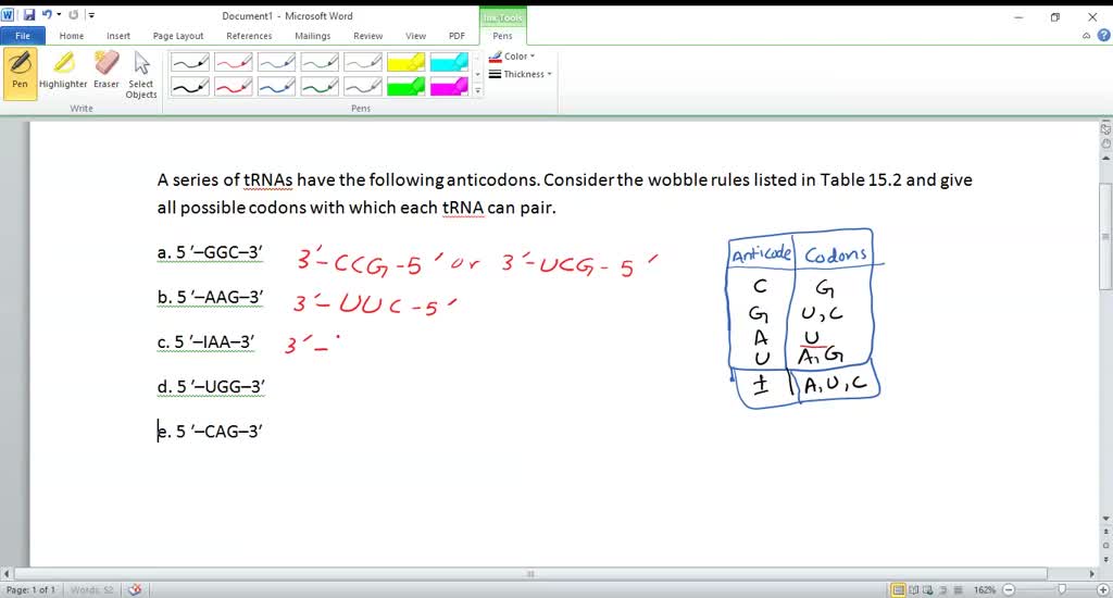 SOLVED:According to wobble rules, what codons should be recognized by ...
