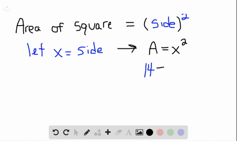 The area of a square is 14 square centimeters. What is the length of a ...