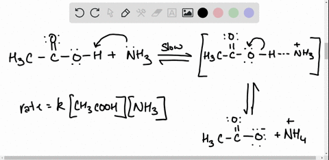 SOLVED:The reaction of acetic acid with ammonia is very rapid and ...