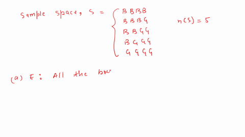 SOLVED:The probability of a boy being born equals .50, or 1 / 2, as ...