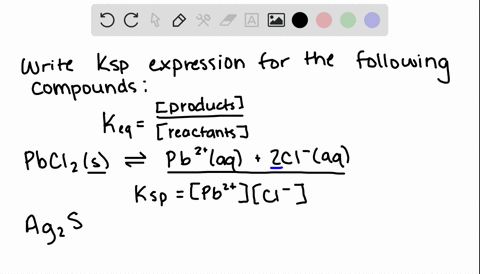 SOLVED:Write the ionic equation for dissolution and the solubility product (Ksp) expression for ...
