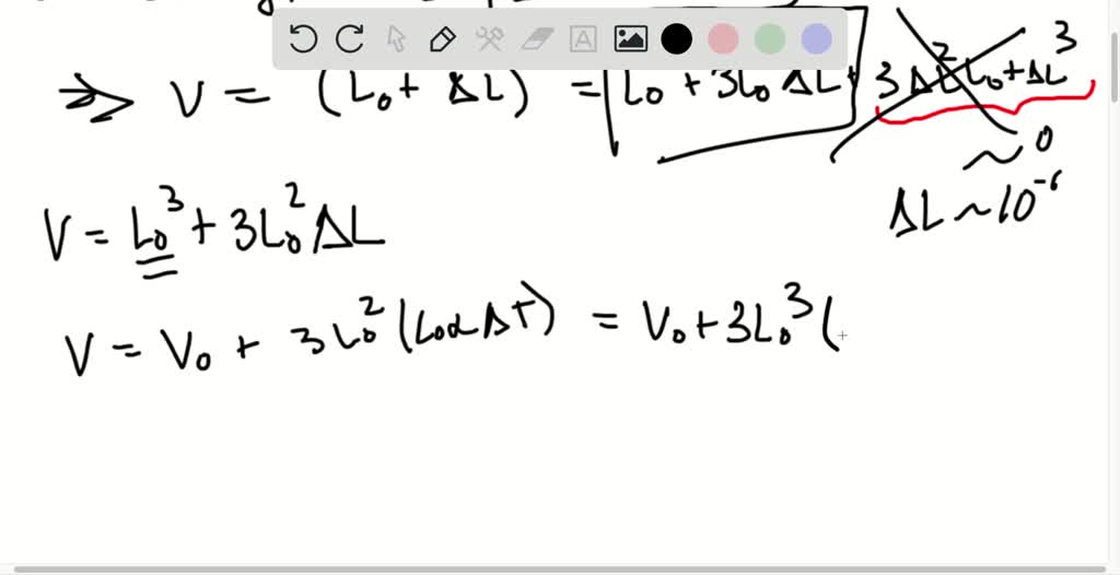 Show that β=3 α1 by calculating the infinitesimal change in volume d V ...