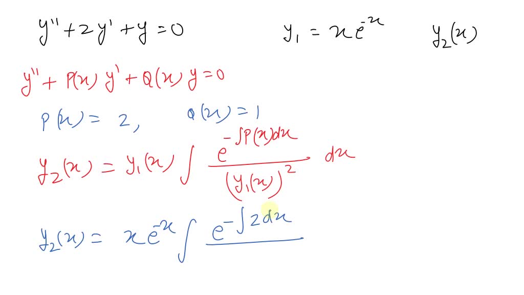 The indicated function y1(x) is a solution of the given differential ...
