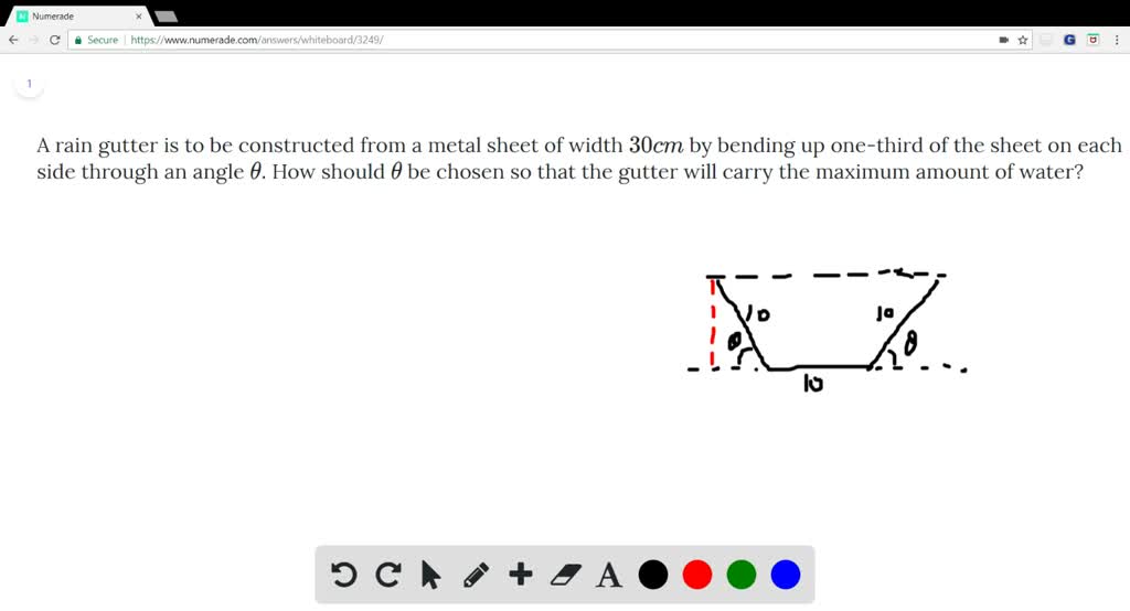 A rain gutter is to be constructed from a metal sheet of width 30 cm by ...