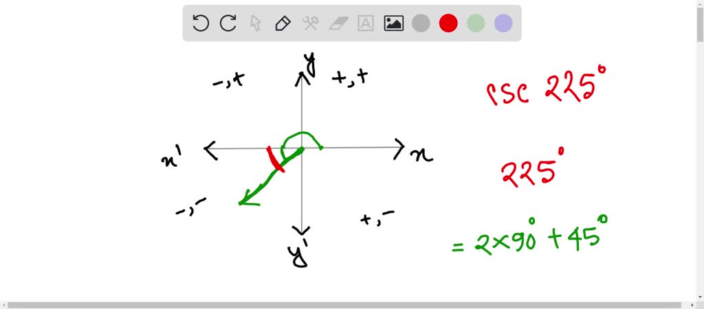 SOLVED:Find the reference angle and the exact function value if they exist. csc225^∘