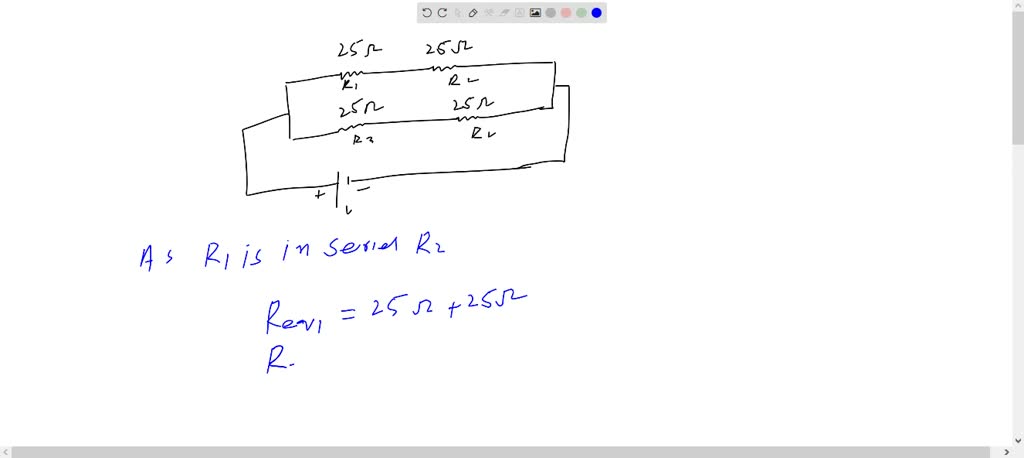 SOLVED:Determine the total resistance and the current flow for the circuit shown in the ...