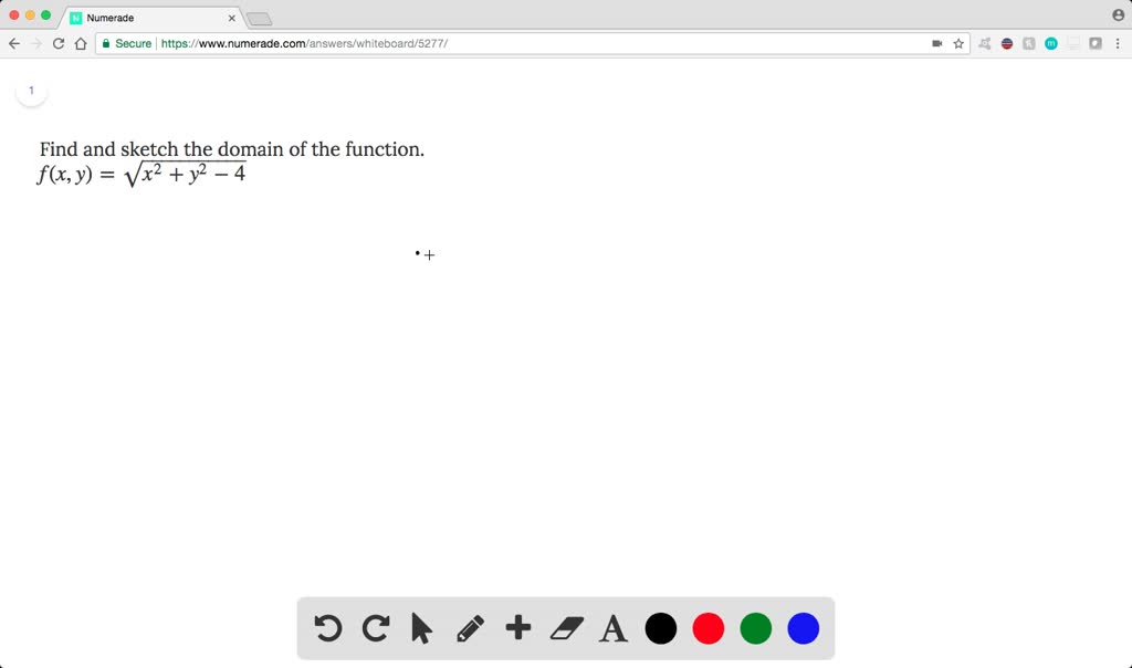 Solved Find And Sketch The Domain Of The Function F X Y √ X 2 Y 2 4