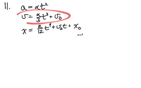 The acceleration of a particle is defined by the relation a=k t^2. (a) Knowing that v=-8 m / s ...