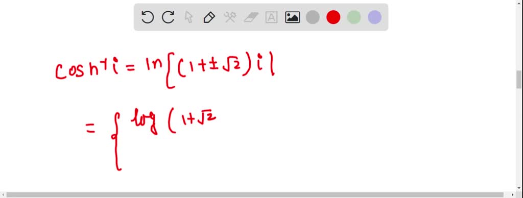 SOLVED:Find all values of the given quantity. cosh^-1 i