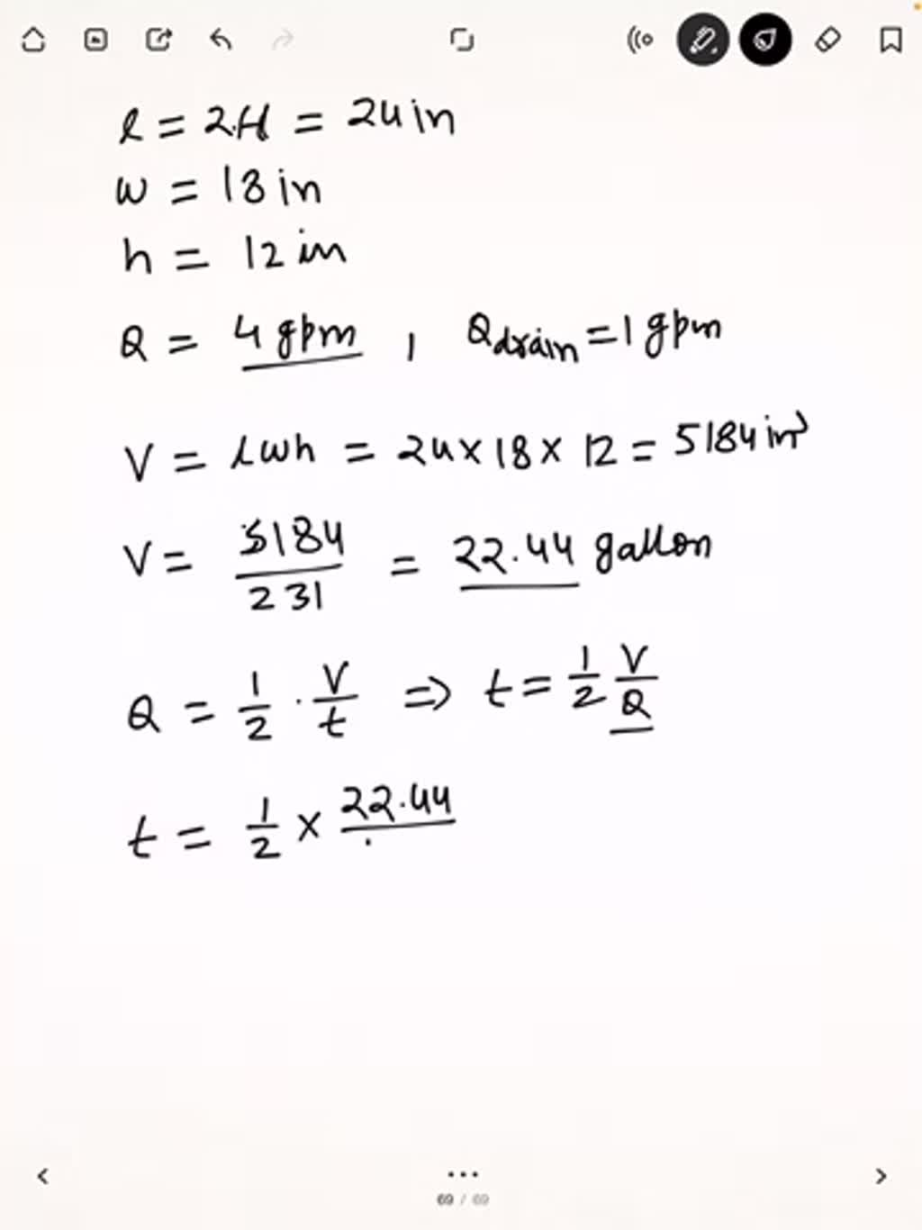 SOLVED:A well has a specific capacity of 42 gpm per foot. The well ...