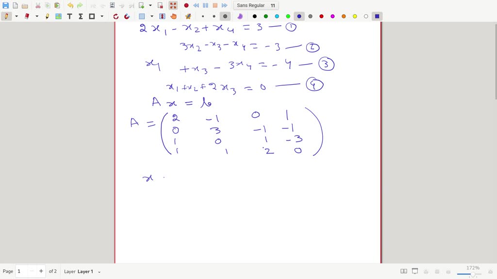 SOLVED:Write the following system in matrix form and identify the matrix A and the vector 𝐛 2 x1 ...