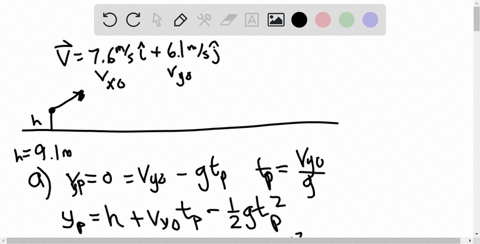 SOLVED:A ball rolls off the top of a stairway with a horizontal ...