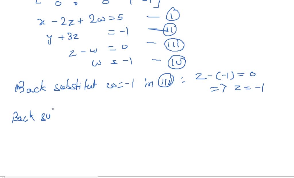 The given matrix is the augmented matrix for a system of linear ...