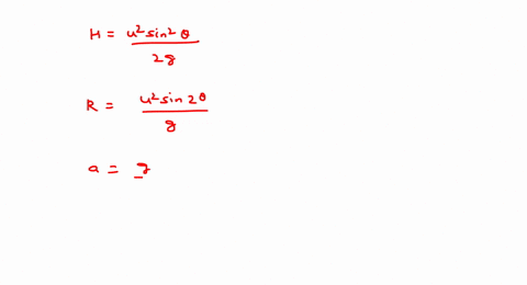 SOLVED: The horizontal range and maximum height attained by a projectile are R and H ...