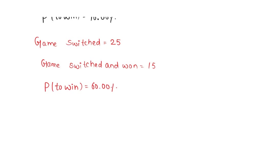 SOLVED:Monty Hall problem In Parade magazine, a reader posed the ...