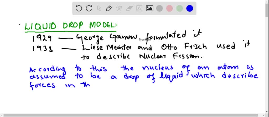 SOLVED:What is liquid drop model of nucleus? How it is used to explain ...