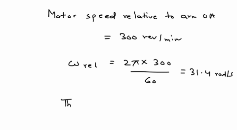 SOLVED:In the rotating assembly shown, arm O A and the attached motor ...