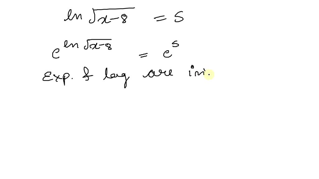 SOLVED Solve The Logarithmic Equation Algebraically Round The Result