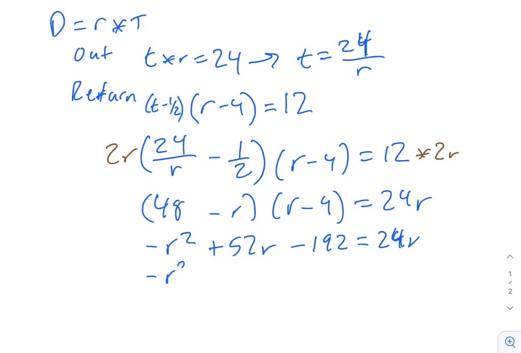 SOLVED:Debbie rode her bicycle out into the country for a distance of ...