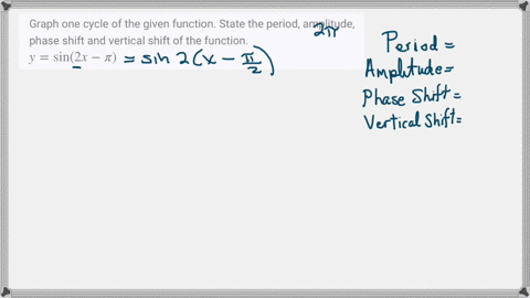 ⏩SOLVED:Graph one cycle of the given function. State the period ...
