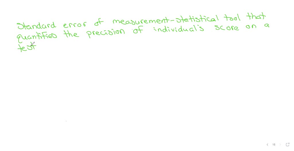 Calculate And Interpret Standard Error Of Measurement Numerade calculate-and-interpret-standard-error-of-measurement-numerade