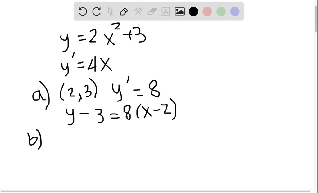 SOLVED Determine The Equations Of The Tangents To The Curve Y 2 X 2 3