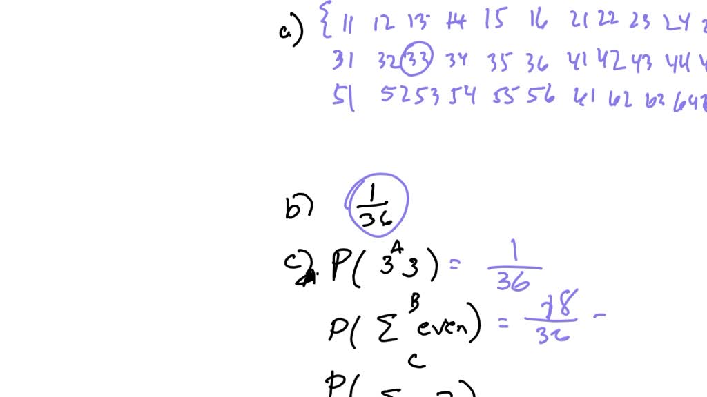 SOLVED: Rolling Dice A single fair die is rolled twice. a) Determine ...