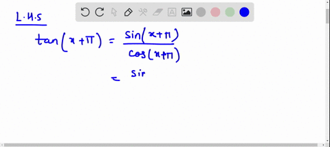 ⏩SOLVED:Verify the reduction formula. tan(x+π)=tanx | Numerade