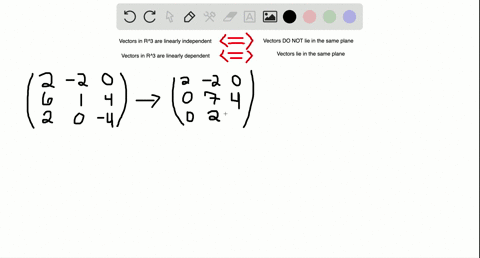 ⏩SOLVED:In each part, determine whether the three vectors lie in a… | Numerade