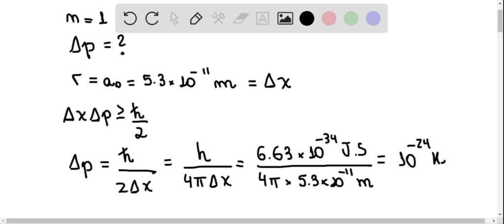 Solved Suppose That The Uncerainty Of Position Of An Electron Is Equal