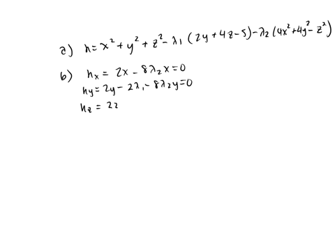 Use the Lagrangian multiplier method to determine the optimal values ...