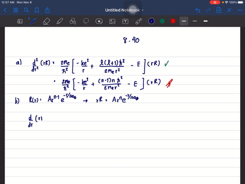 SOLVED:The hydrogenic radial functions R(r) are relatively simple for the case l=n-1 (the ...