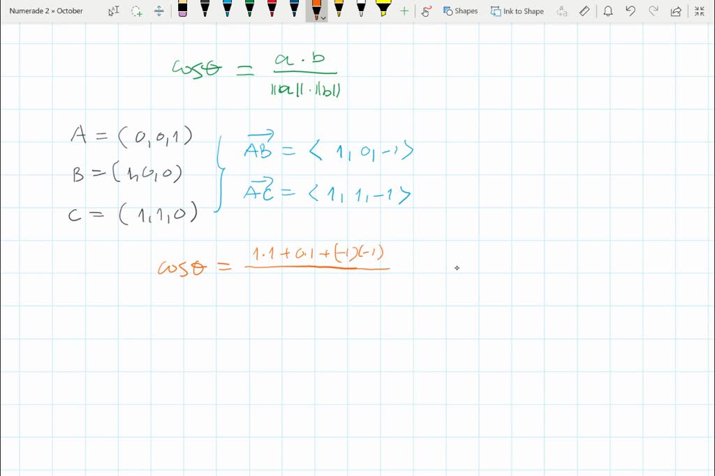 SOLVED:In Exercises 73-76, refer to Figure 16 Find the angle between A ... SOLVED:In Exercises 73-76, refer to Figure 16 Find the angle between A ...