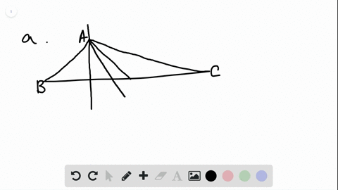SOLVED:a. Draw a large scalene triangle A B C. Carefully draw the ...