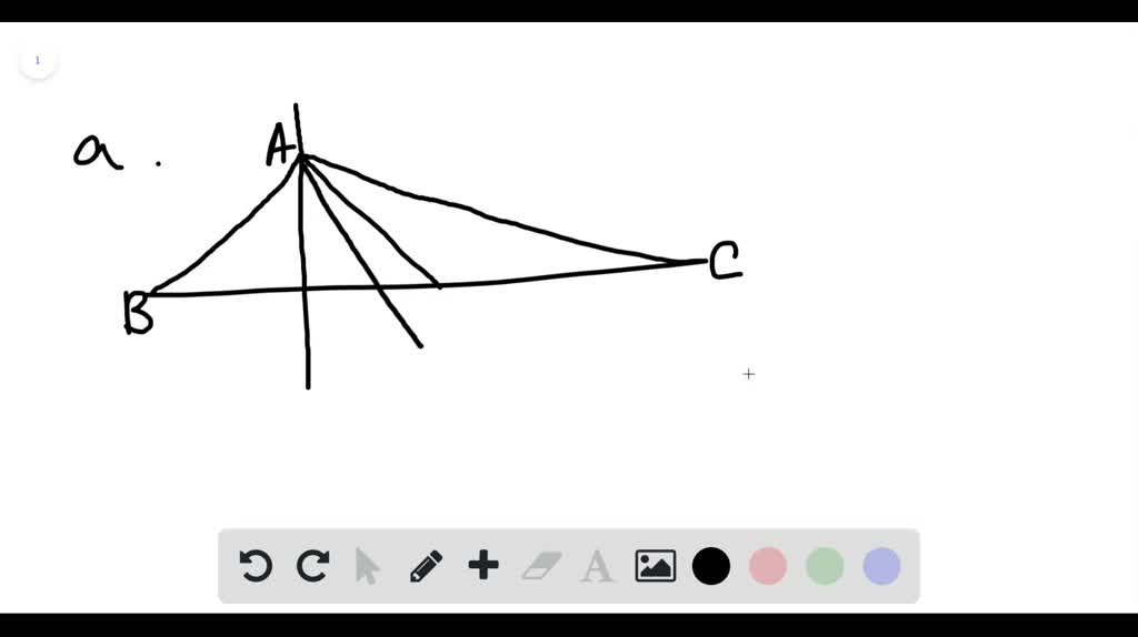 SOLVED:a. Draw a large scalene triangle A B C . C…