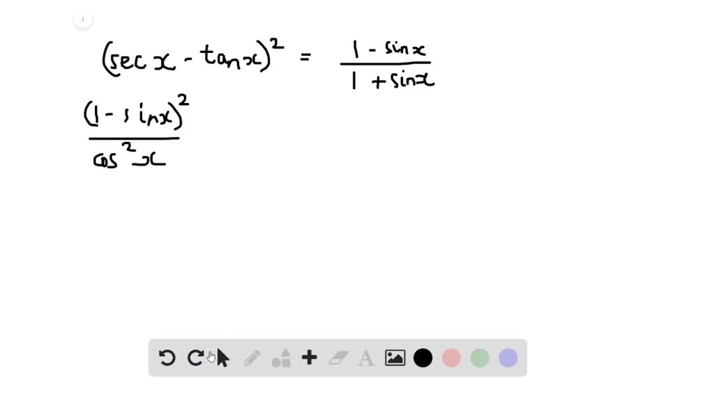 SOLVED Verify The Identity Sec X Cot2 X 1 Tan X Cos2 X Sin 2 X