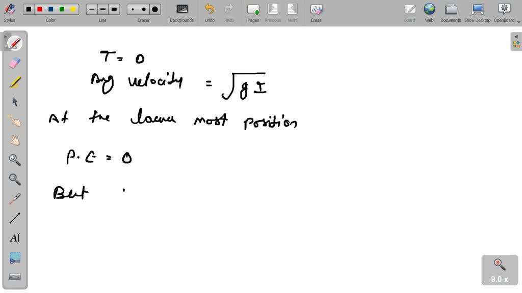 SOLVED:A particle of mass m is attached to a light string of length l ...