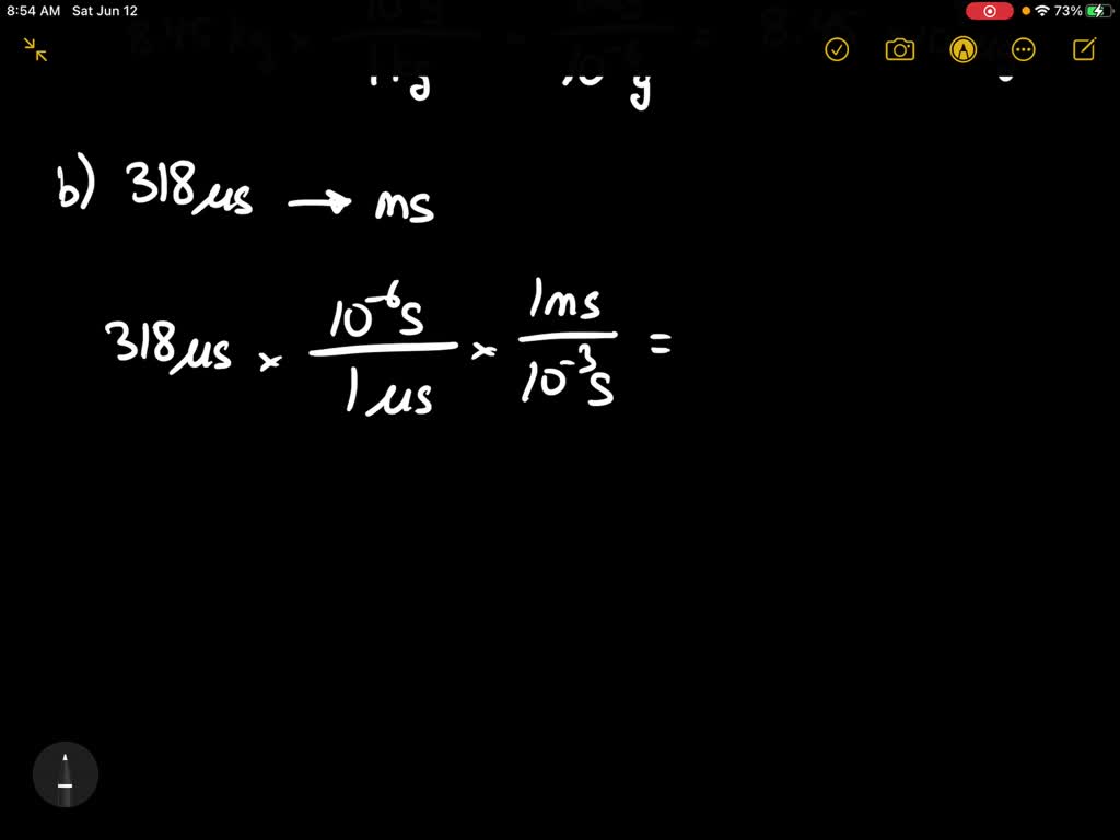 SOLVED:Convert: a 8.45 kg to micrograms b 318 μs to milliseconds c 93 ...