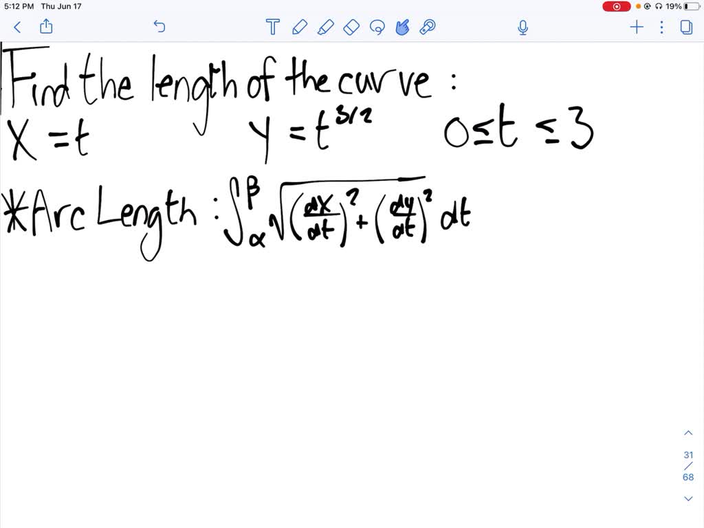 SOLVED Find The Exact Length Of The Curve Defined By The Given