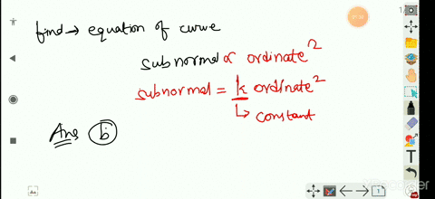SOLVED:The equation of the curve in which subnormal varies as the ...